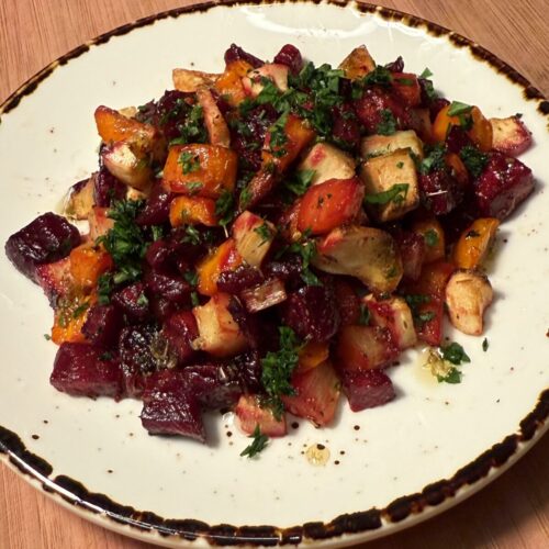 Herb Roasted Root Vegetables with Oregano Garlic Honey - THE ABROTHECARY